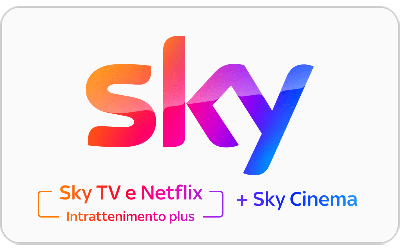 Gift card I primi 3 mesi di Sky TV e Netflix (Intrattenimento plus ...